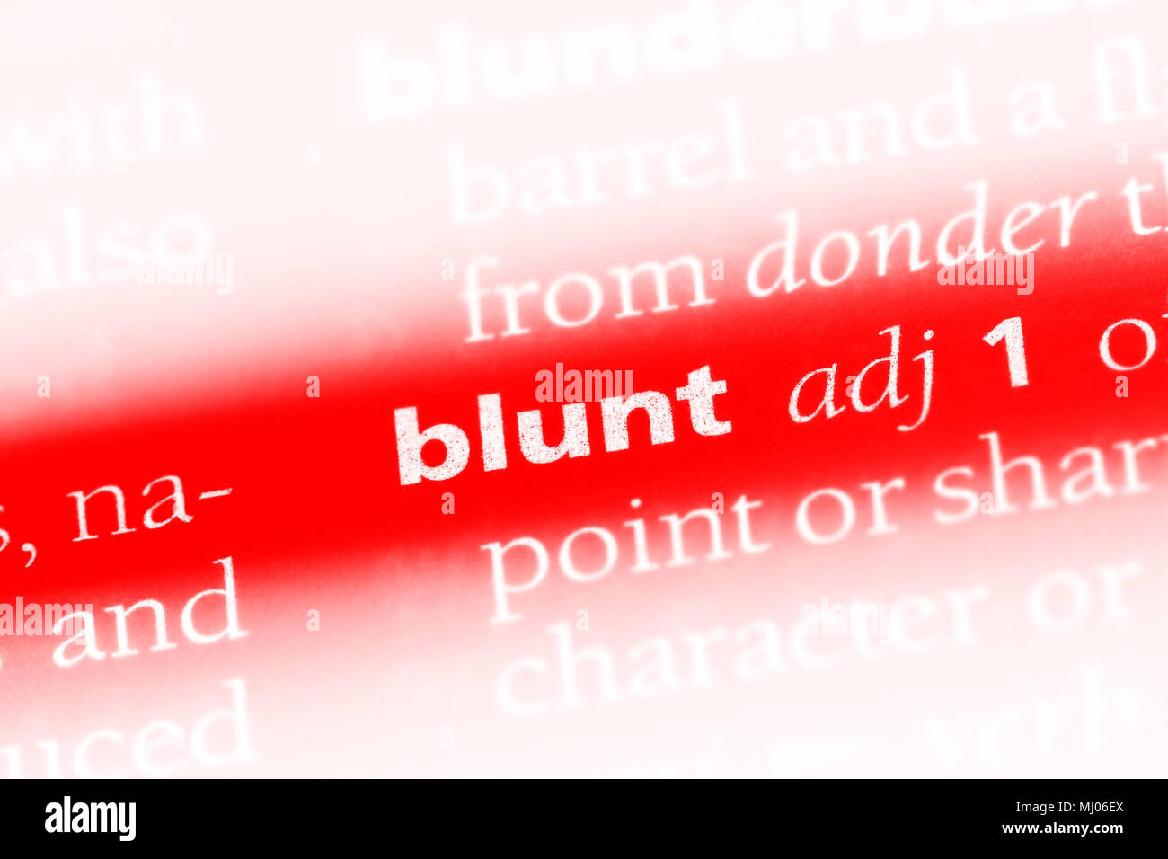 blunt word in a dictionary. blunt concept Stock Photo - Alamy