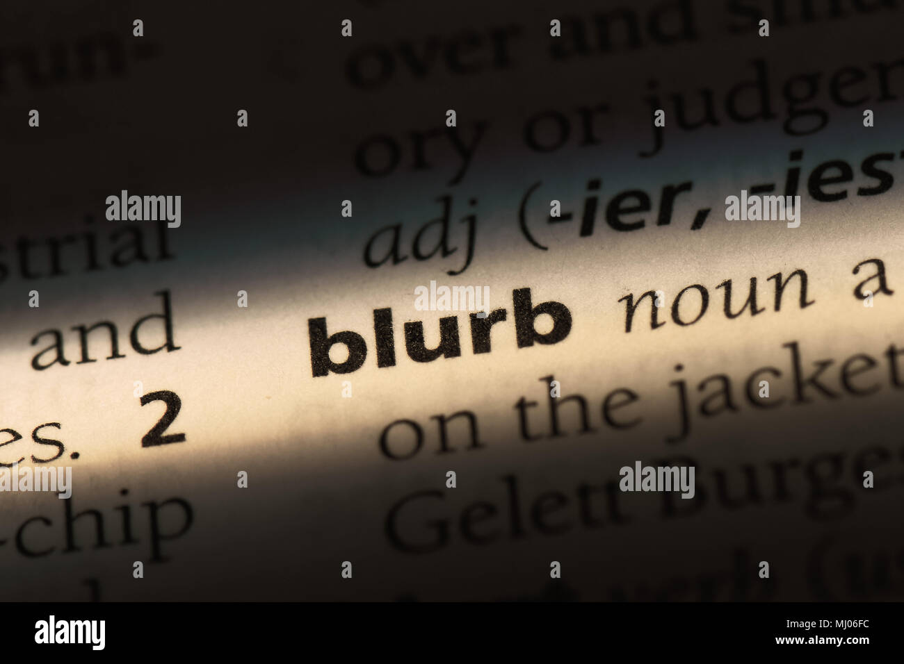 Blurb hi-res stock photography and images - Alamy