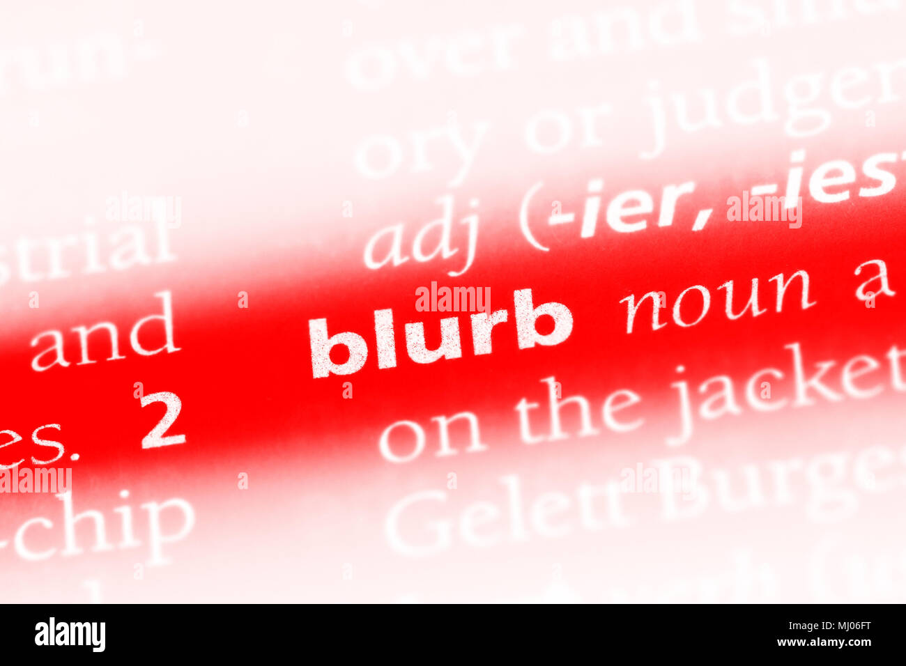 Blurb hi-res stock photography and images - Alamy