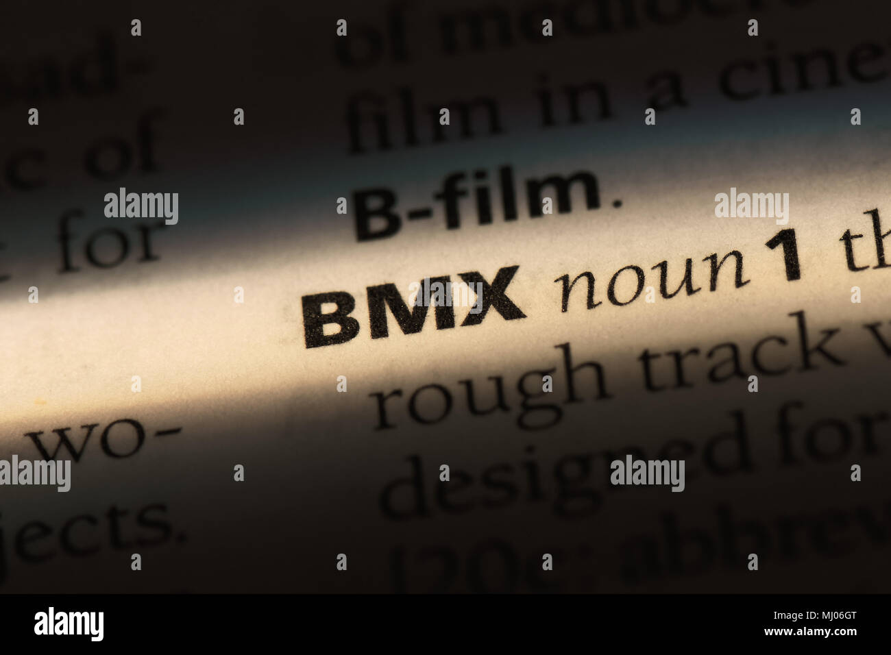 BMX word in a dictionary. BMX concept Stock Photo - Alamy
