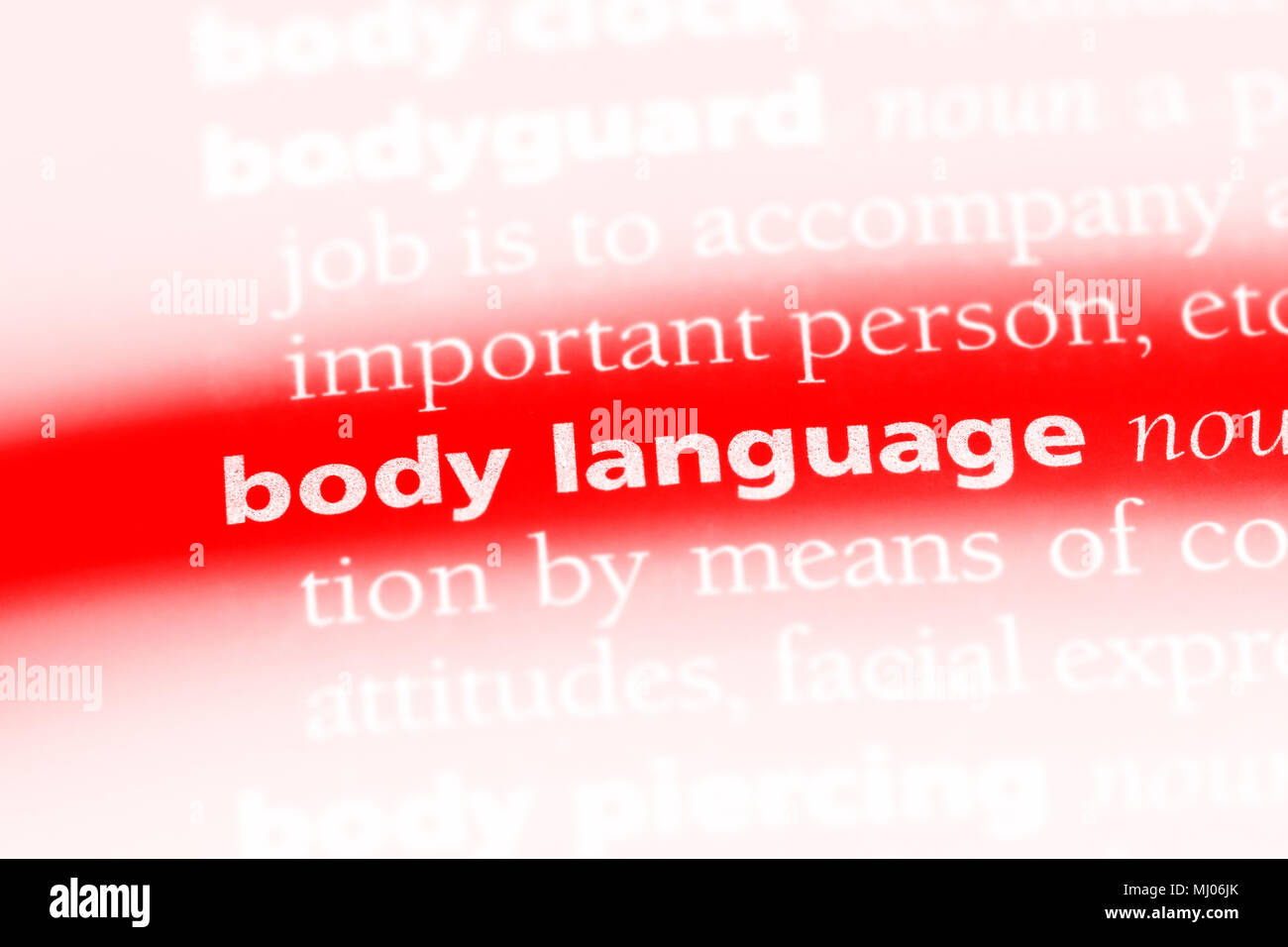 body language word in a dictionary. body language concept Stock Photo ...