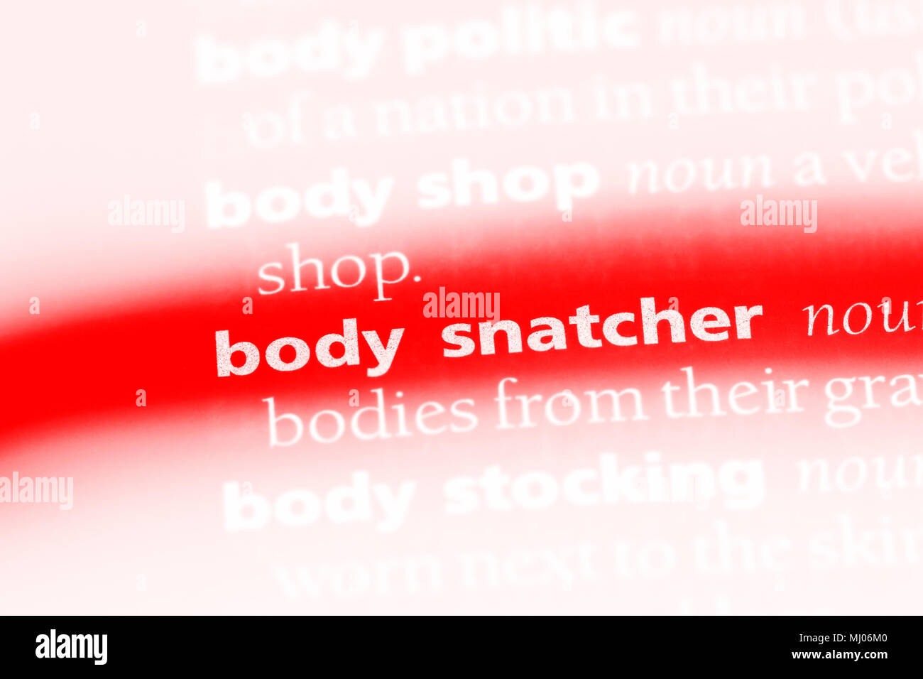 body snatcher word in a dictionary. body snatcher concept Stock Photo ...