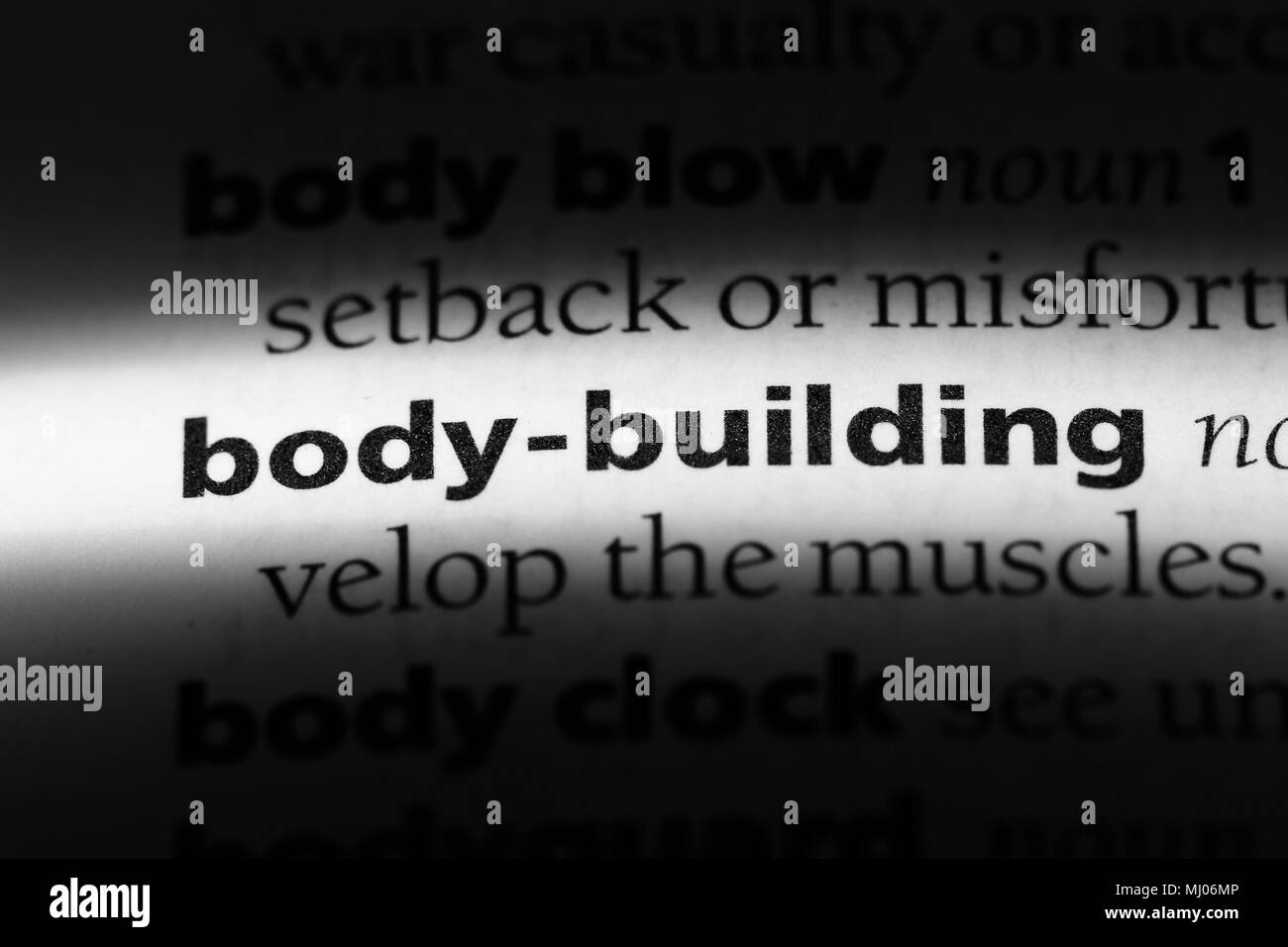body-building word in a dictionary. body-building concept Stock Photo ...