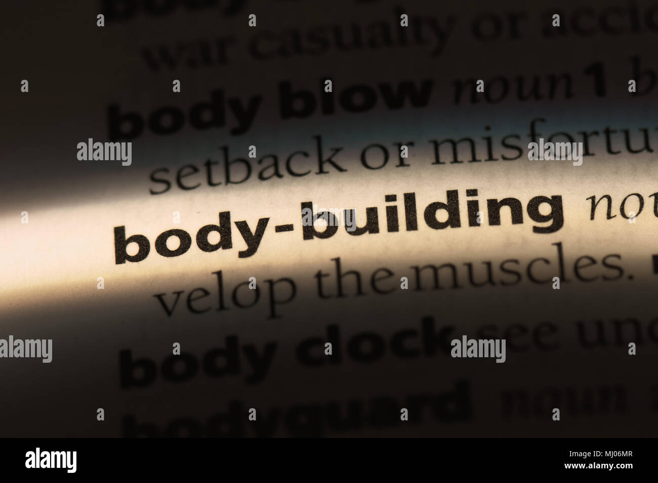 body-building word in a dictionary. body-building concept Stock Photo ...