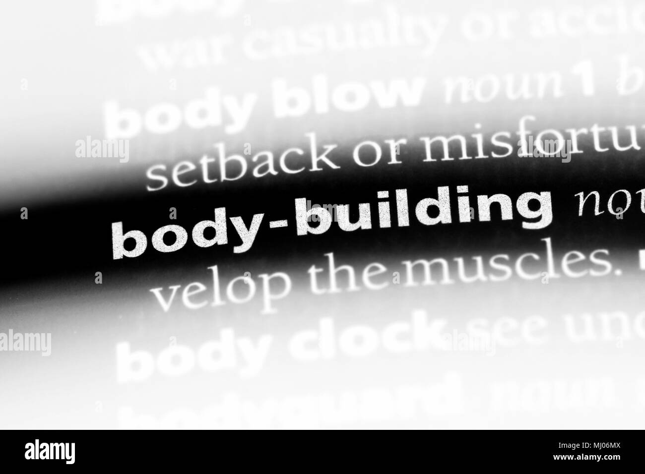 body-building word in a dictionary. body-building concept Stock Photo ...