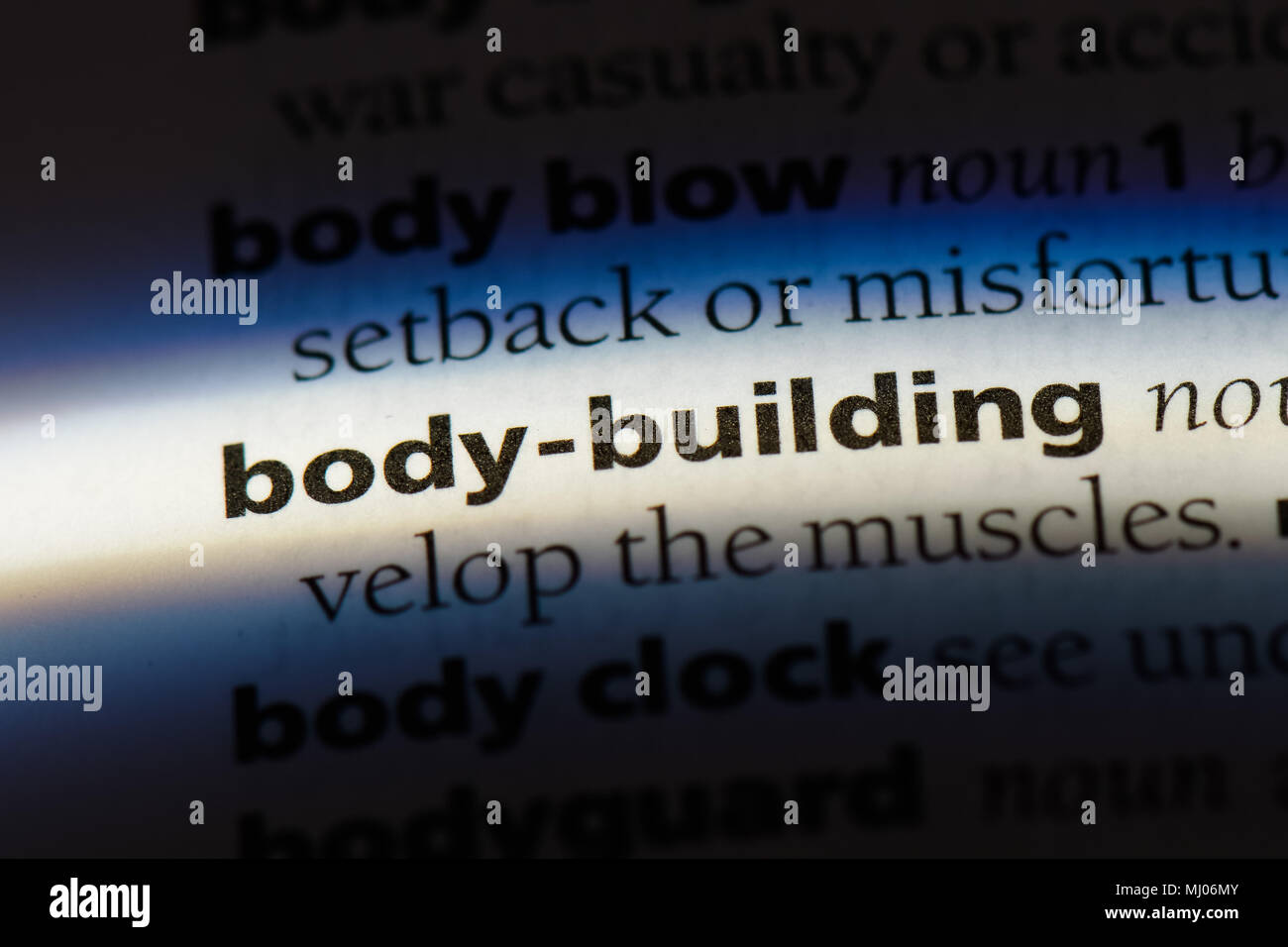 body-building word in a dictionary. body-building concept Stock Photo ...