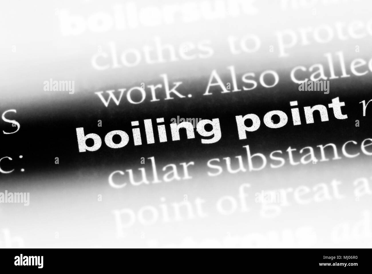 boiling point word in a dictionary. boiling point concept Stock Photo ...