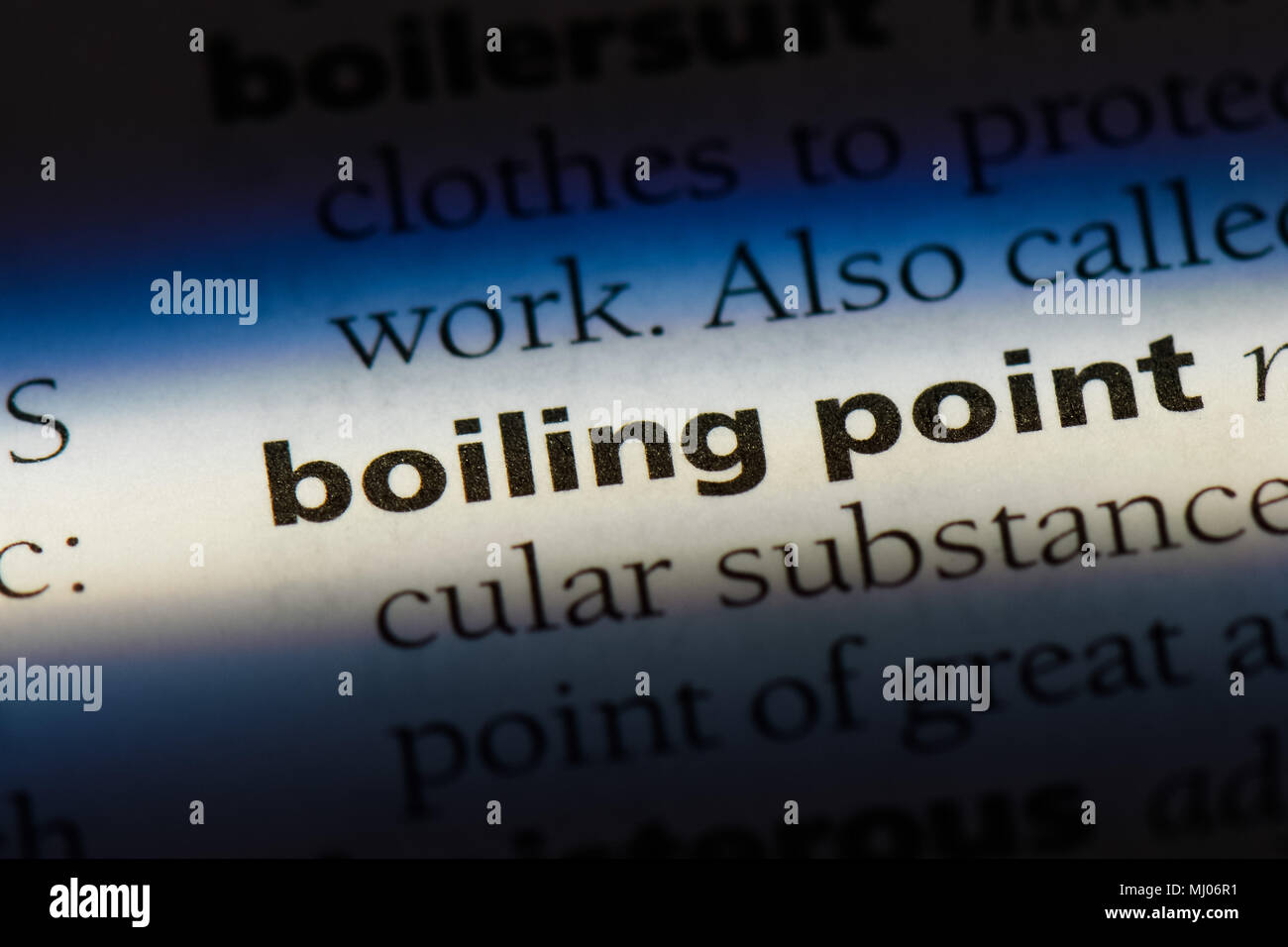 boiling point word in a dictionary. boiling point concept Stock Photo ...
