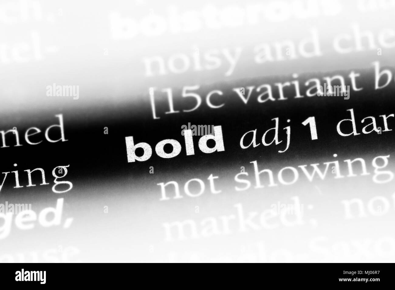 Bold word hi-res stock photography and images - Alamy