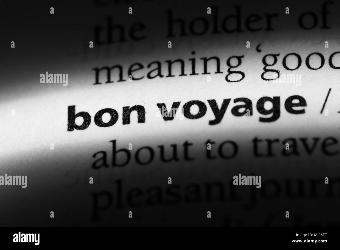 Bon Voyage Black and White Stock Photos & Images - Alamy