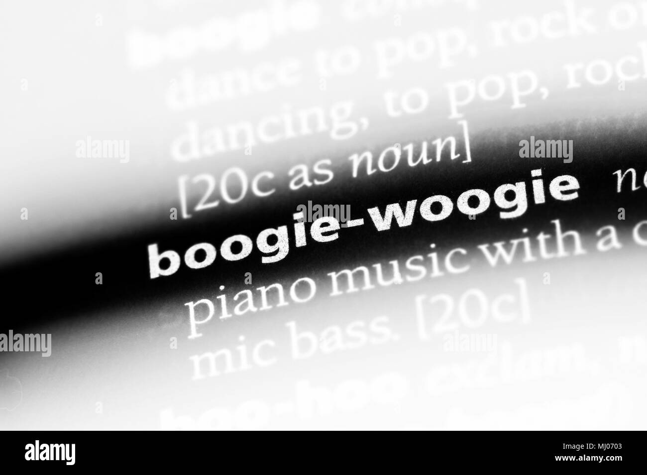 boogie-woogie word in a dictionary. boogie-woogie concept Stock Photo ...