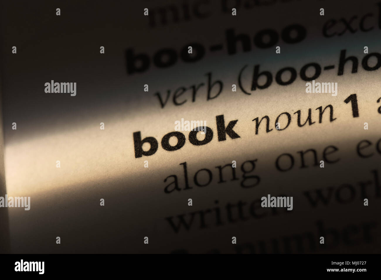 book word in a dictionary. book concept Stock Photo - Alamy
