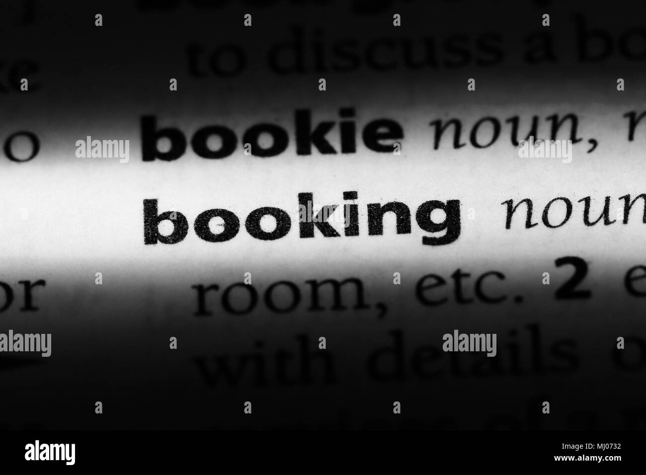 Booking info Black and White Stock Photos & Images - Alamy