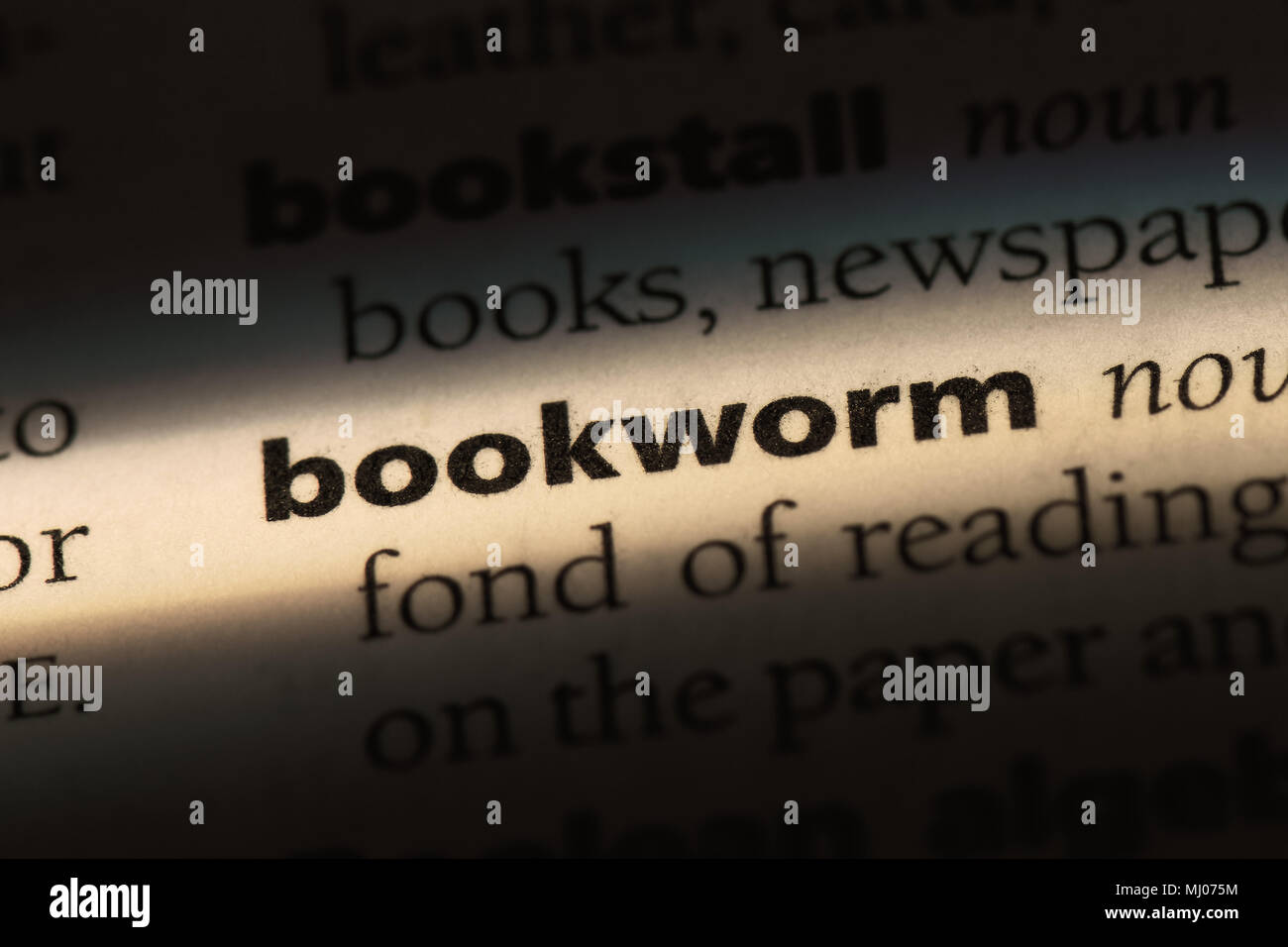 bookworm word in a dictionary. bookworm concept Stock Photo - Alamy