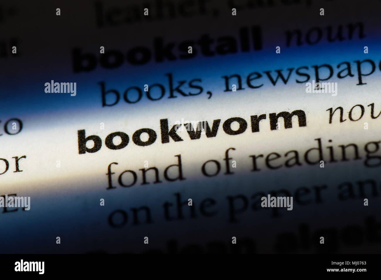bookworm word in a dictionary. bookworm concept Stock Photo - Alamy