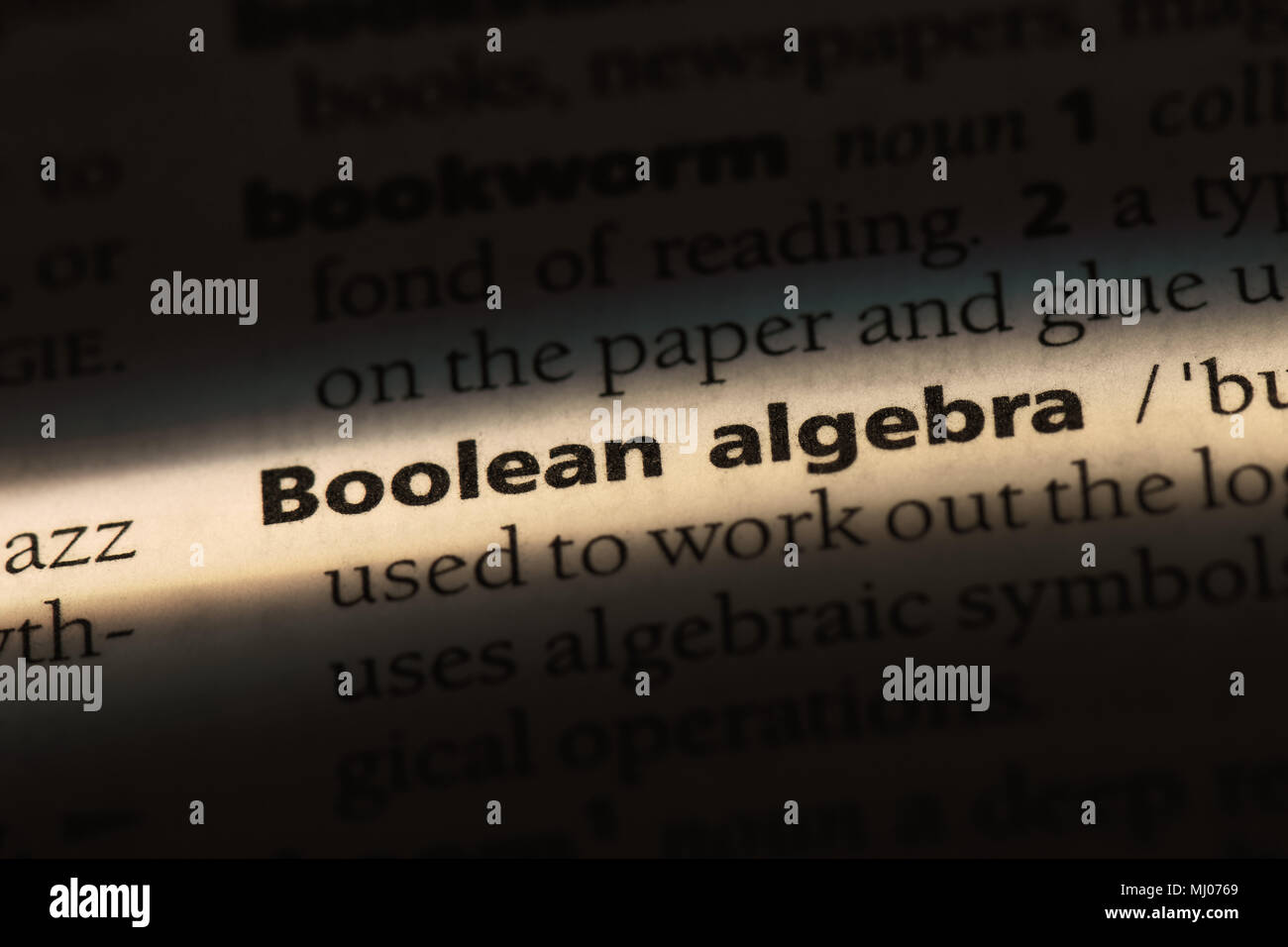 Boolean Algebra Word In A Dictionary Boolean Algebra Concept Stock 