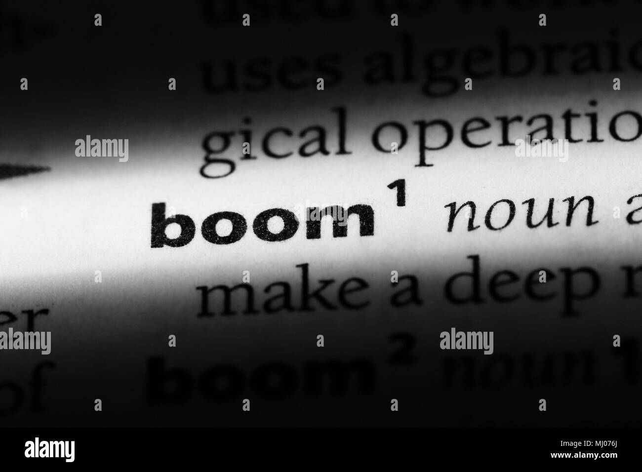 Boom word hi-res stock photography and images - Alamy