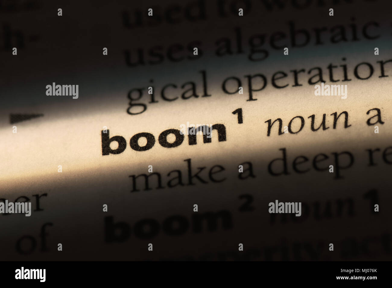 Boom word hi-res stock photography and images - Alamy