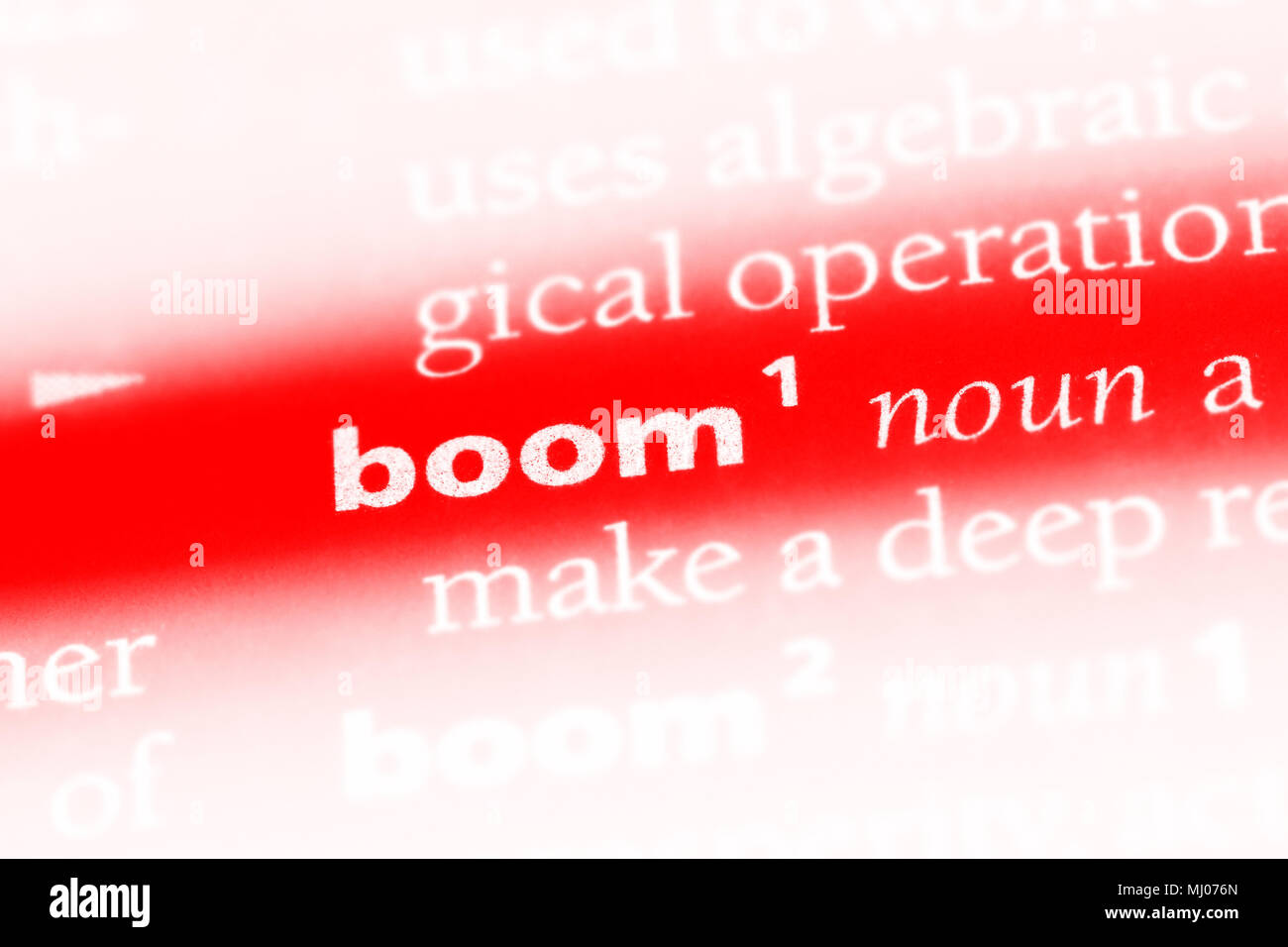 Boom word hi-res stock photography and images - Alamy