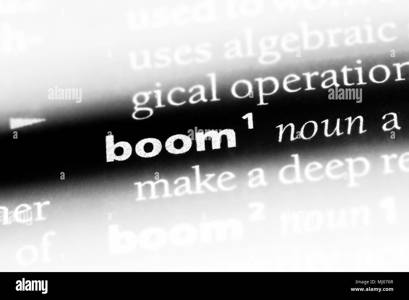 Boom word hi-res stock photography and images - Alamy