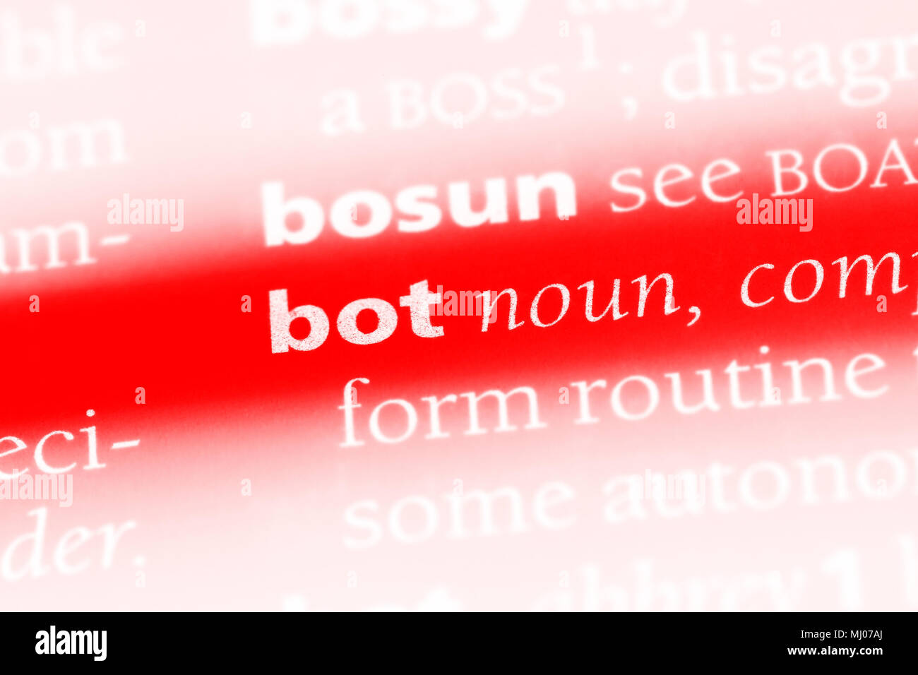 bot word in a dictionary. bot concept Stock Photo - Alamy