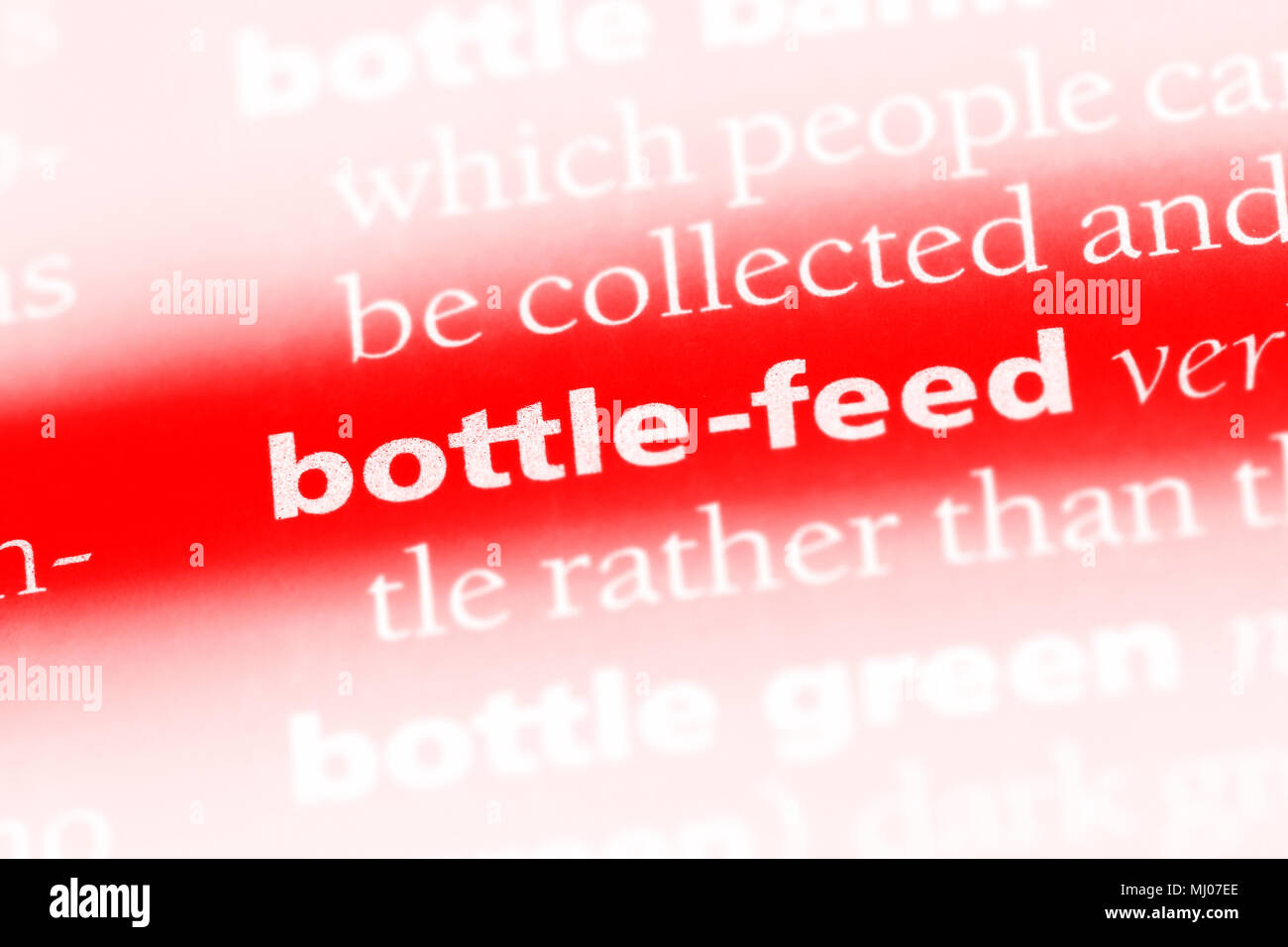 bottle-feed word in a dictionary. bottle-feed concept Stock Photo - Alamy