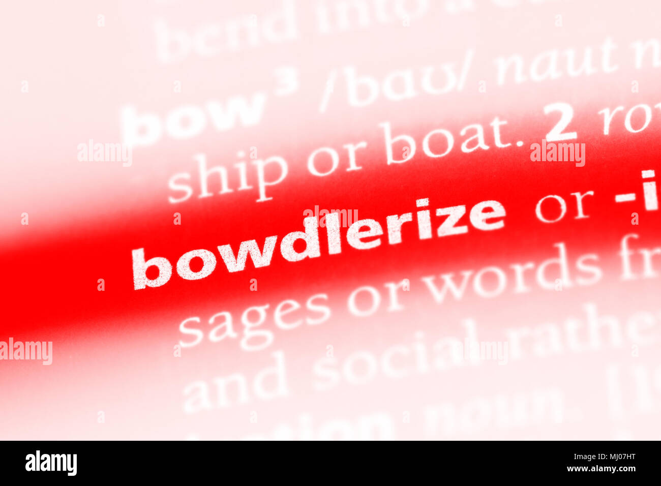 bowdlerize word in a dictionary. bowdlerize concept Stock Photo - Alamy