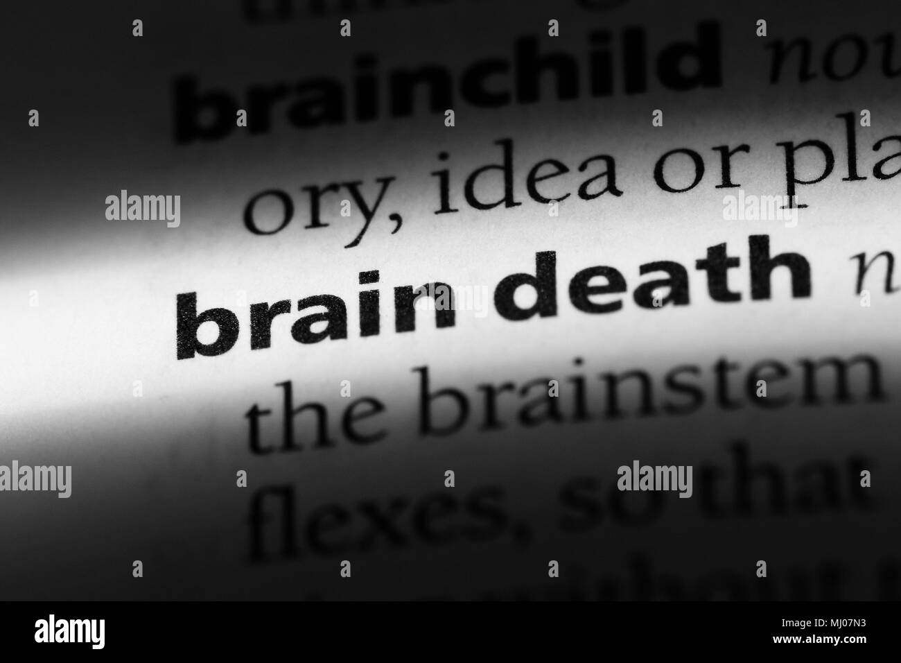 brain death word in a dictionary. brain death concept Stock Photo - Alamy