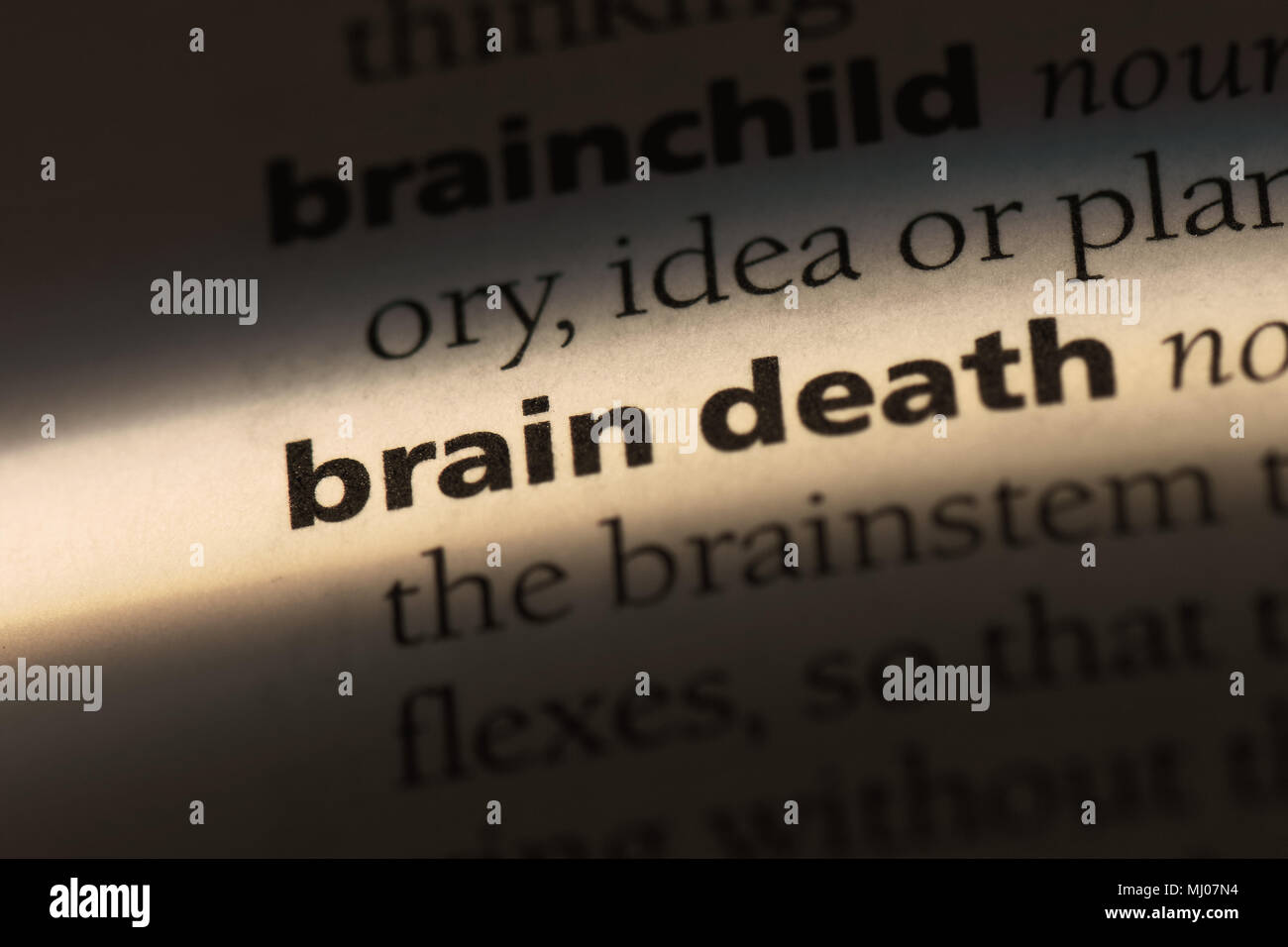 brain death word in a dictionary. brain death concept Stock Photo - Alamy