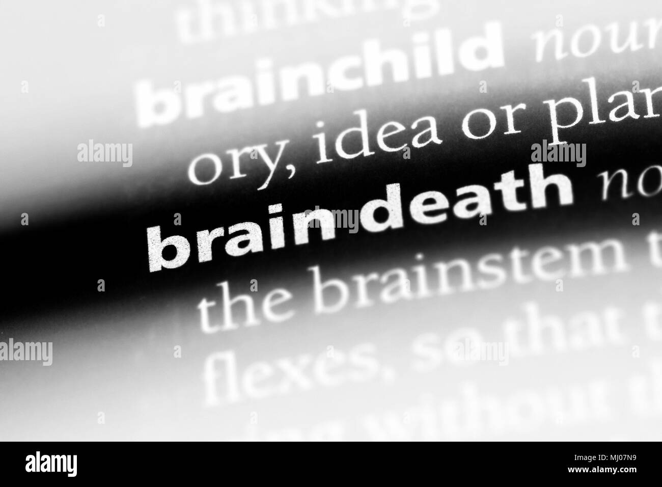 brain death word in a dictionary. brain death concept Stock Photo - Alamy