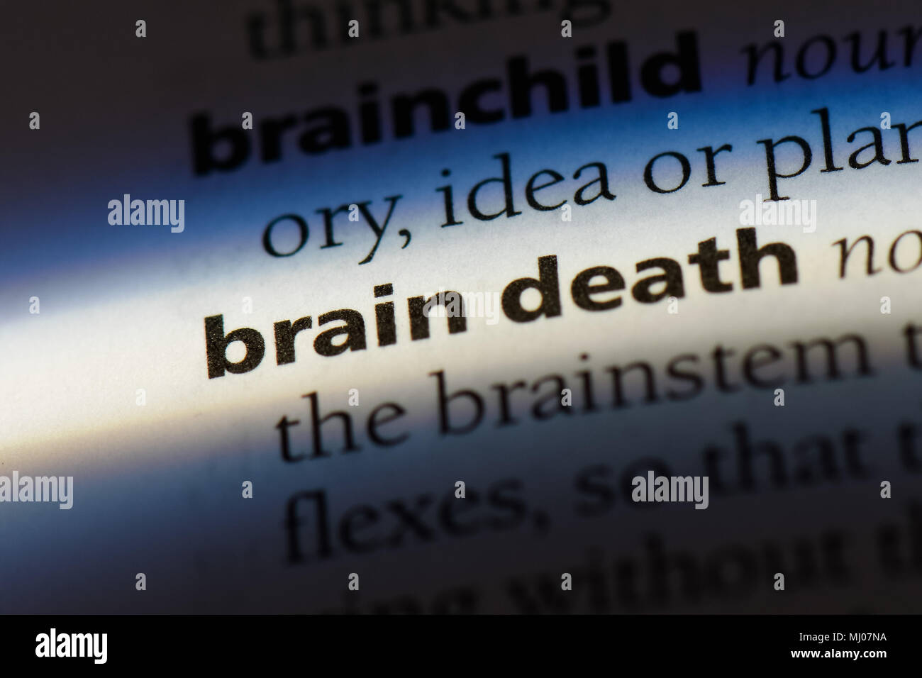 brain death word in a dictionary. brain death concept Stock Photo - Alamy