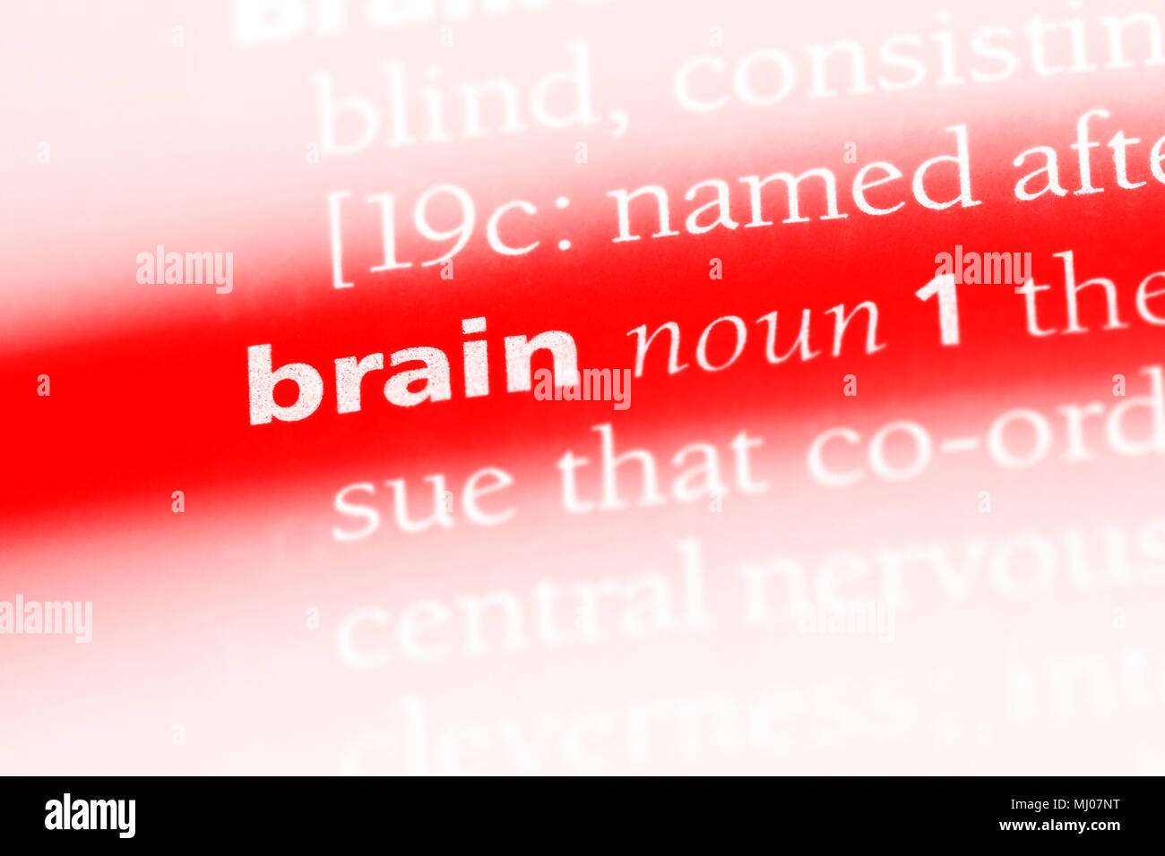 brain word in a dictionary. brain concept Stock Photo - Alamy