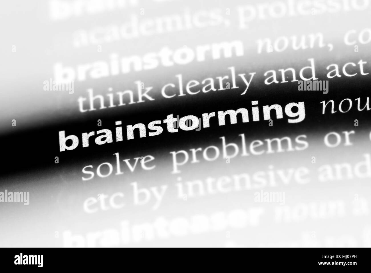 brainstorming word in a dictionary. brainstorming concept Stock Photo ...