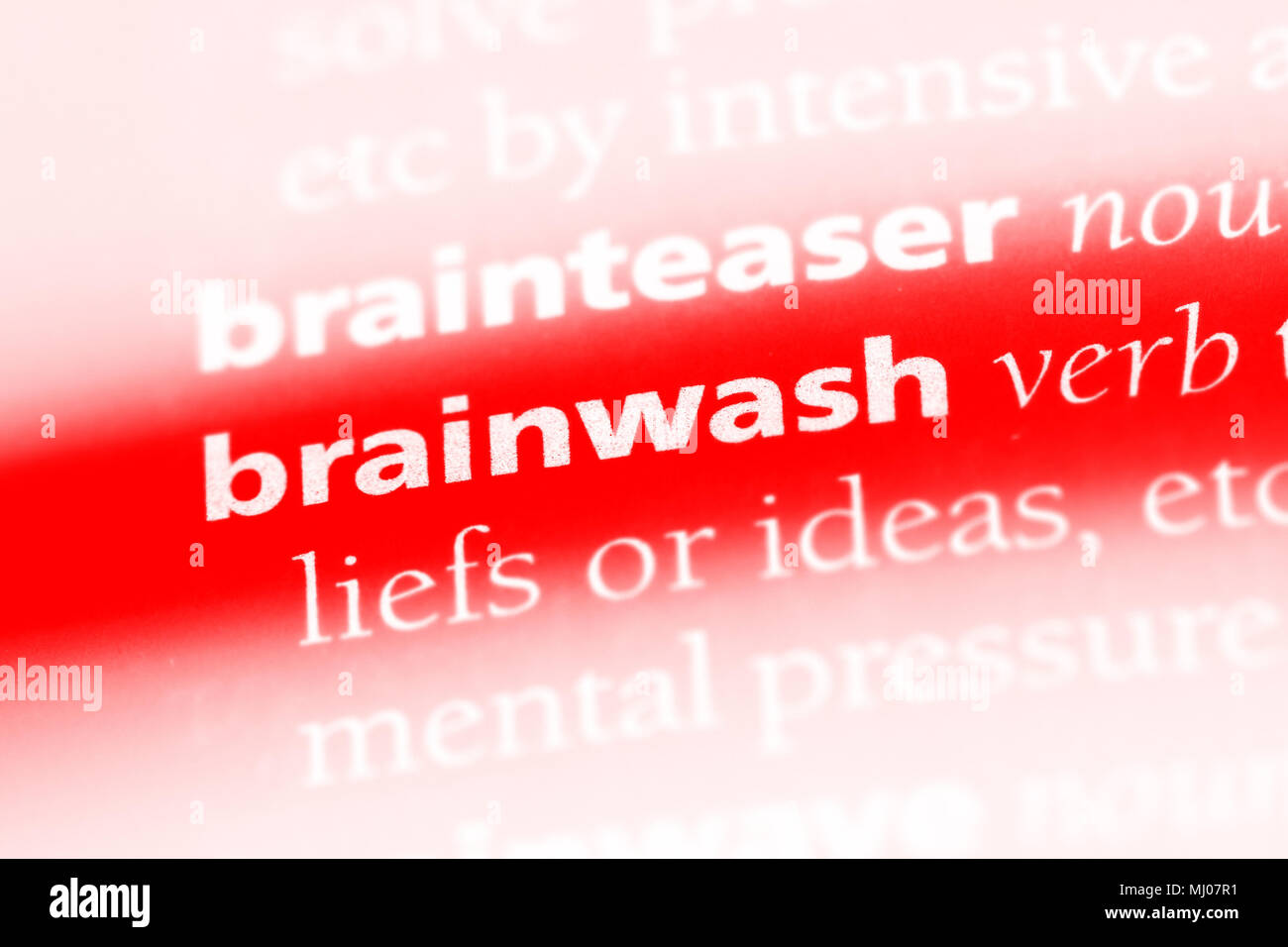 brainwash word in a dictionary. brainwash concept Stock Photo - Alamy