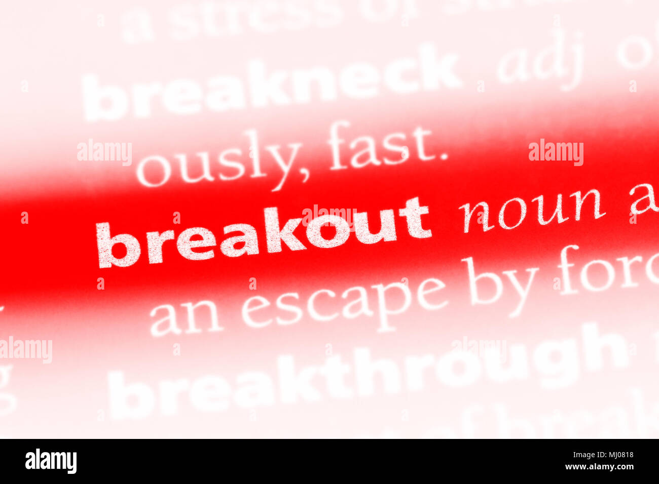 breakout word in a dictionary. breakout concept Stock Photo - Alamy