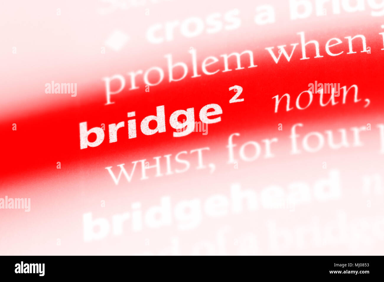 bridge word in a dictionary. bridge concept Stock Photo - Alamy