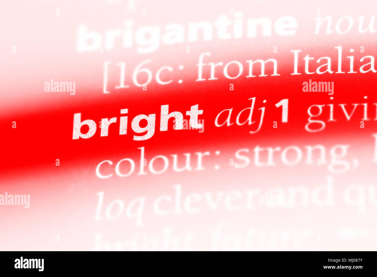 bright word in a dictionary. bright concept Stock Photo - Alamy