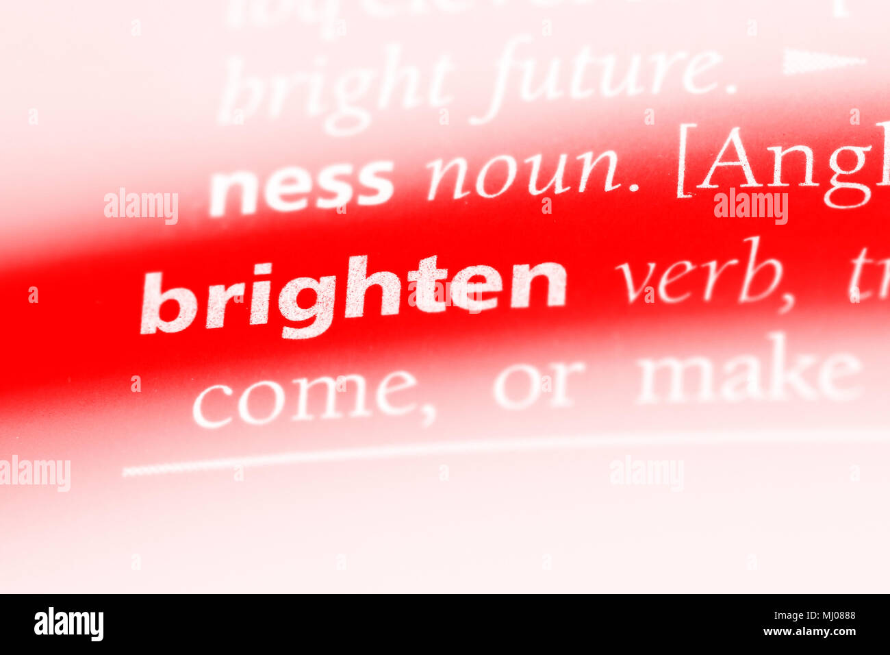 brighten word in a dictionary. brighten concept Stock Photo - Alamy