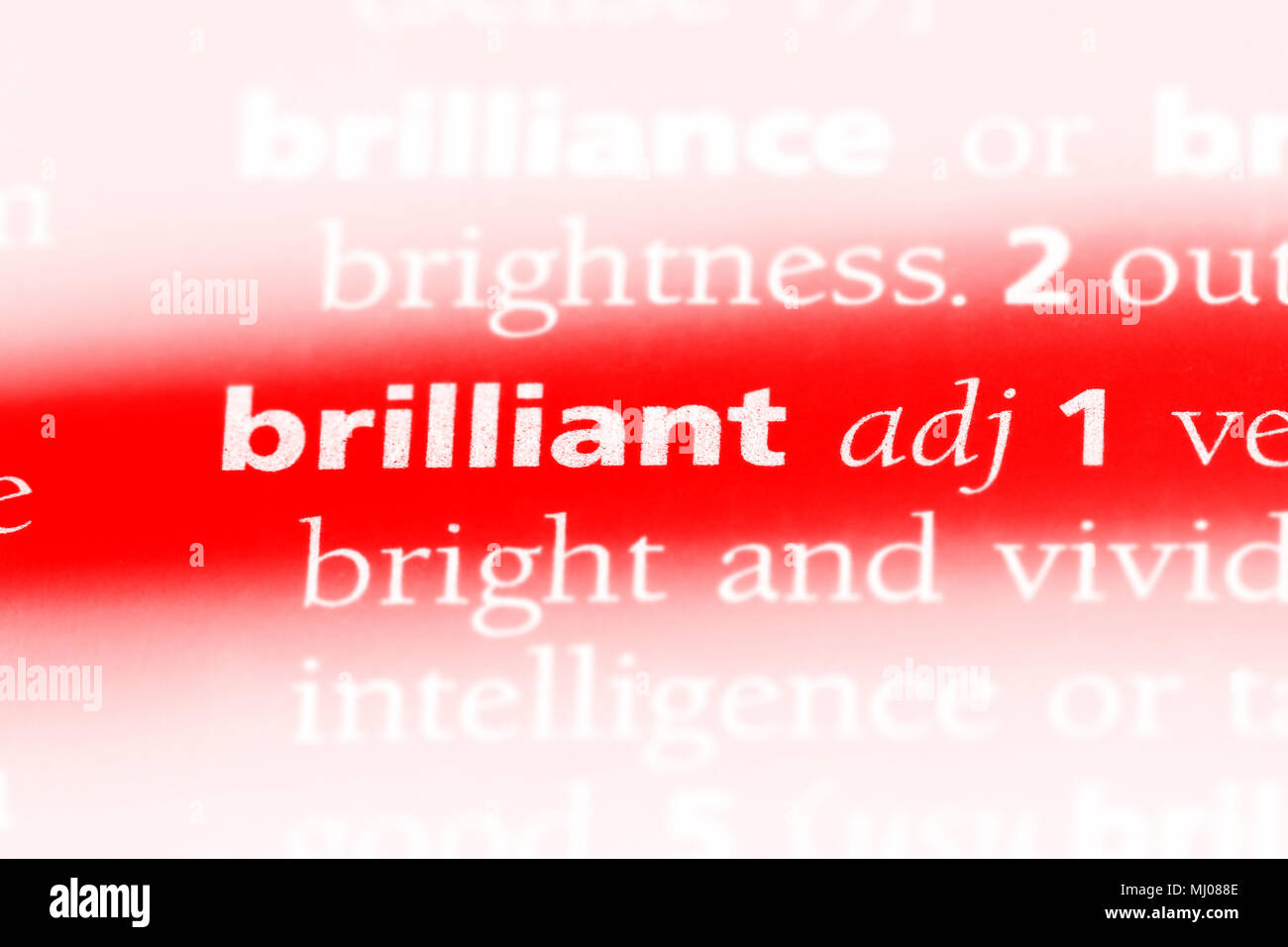 brilliant word in a dictionary. brilliant concept Stock Photo - Alamy