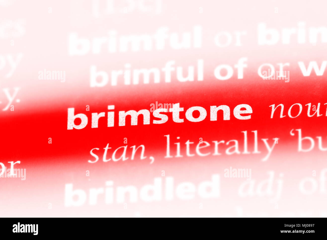 brimstone word in a dictionary. brimstone concept Stock Photo - Alamy