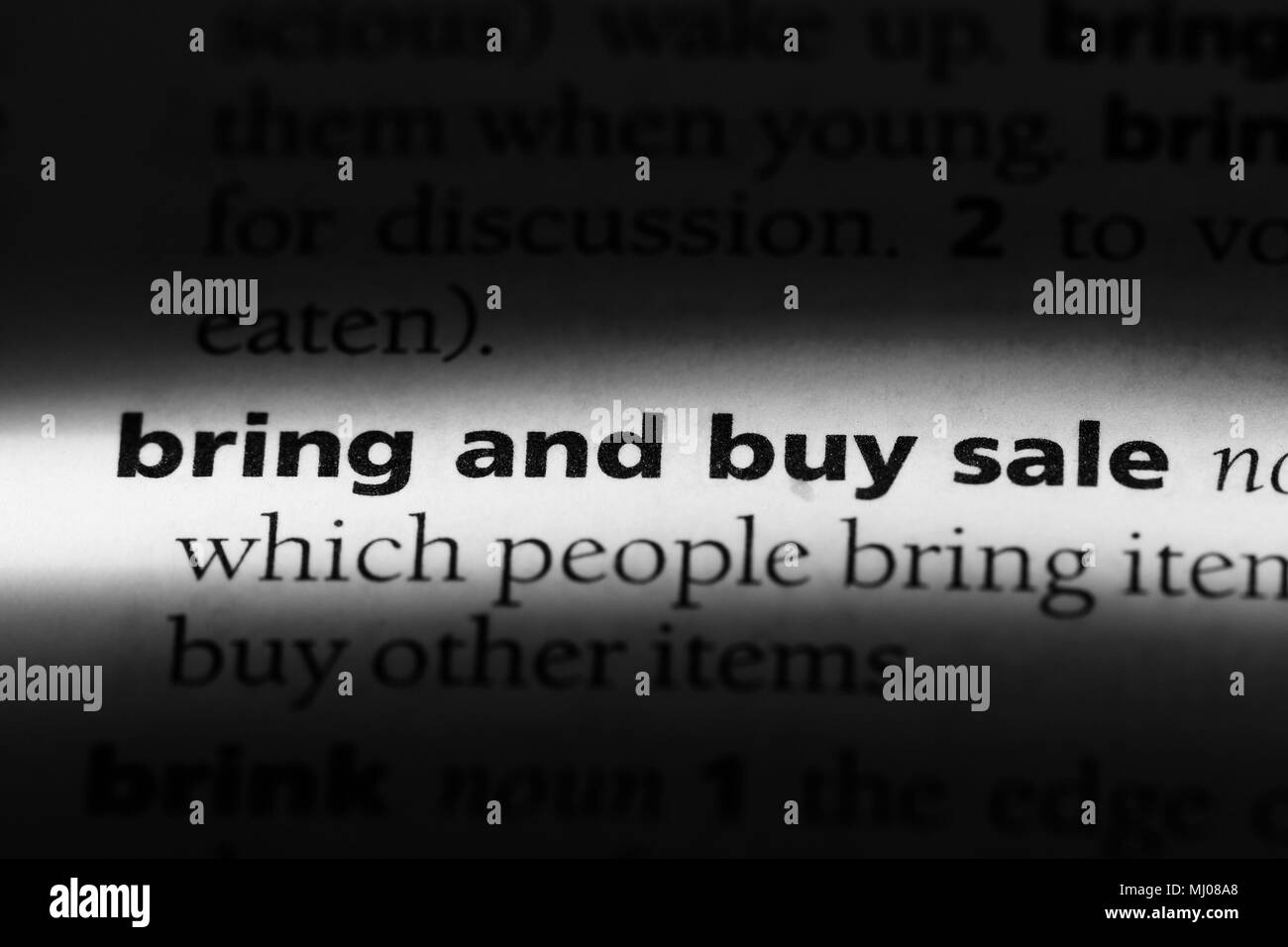 bring and buy sale word in a dictionary. bring and buy sale concept ...