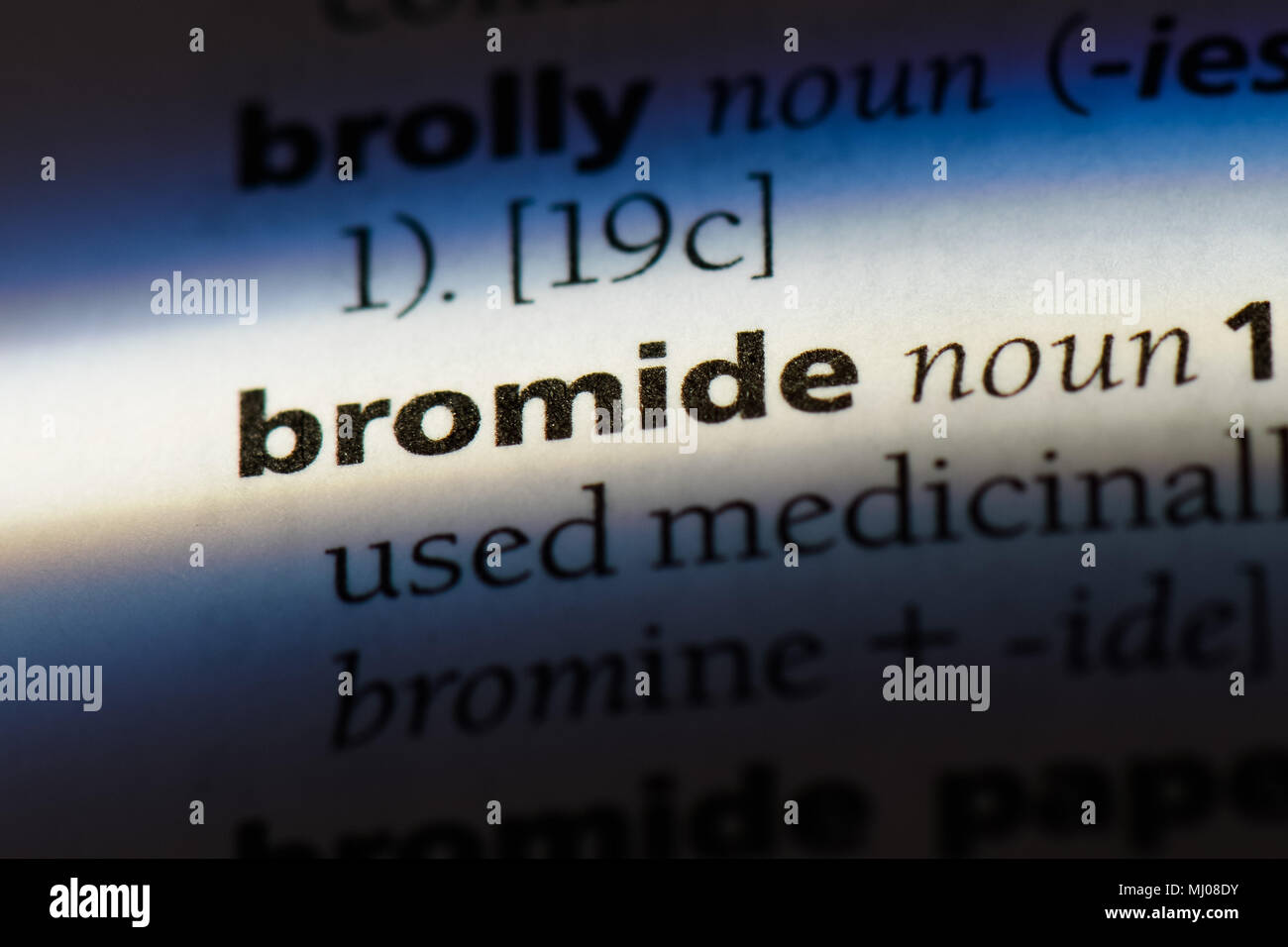 bromide word in a dictionary. bromide concept Stock Photo - Alamy