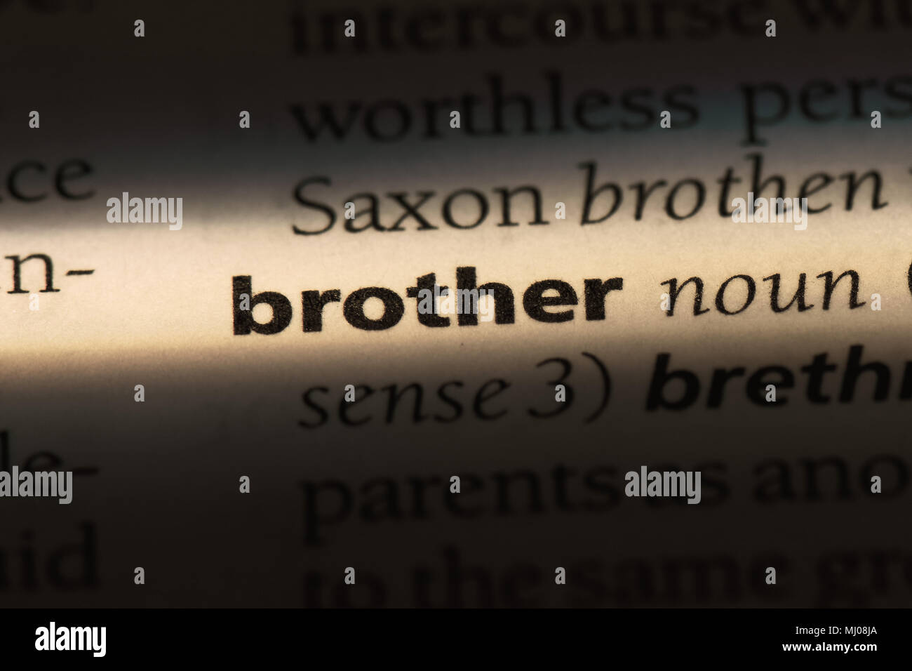 brother word in a dictionary. brother concept Stock Photo - Alamy