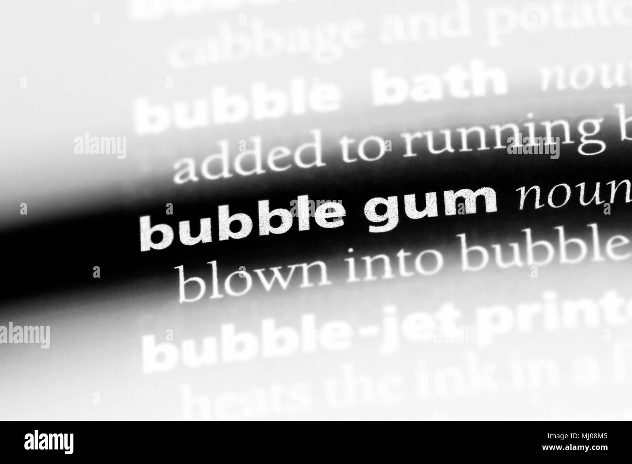 Bubble gum Black and White Stock Photos & Images - Alamy