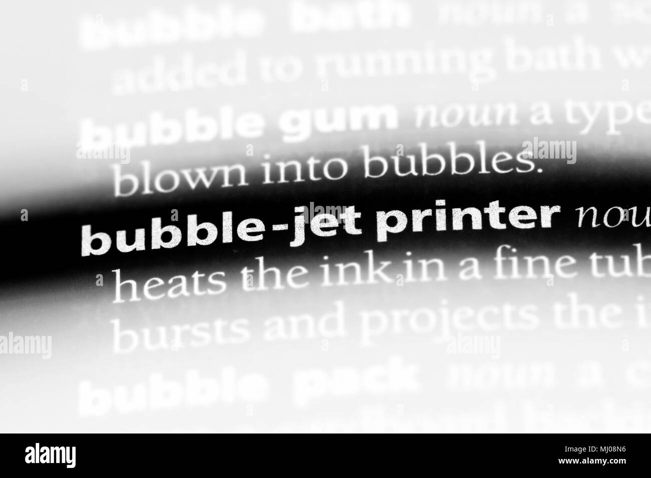 bubble-jet printer word in a dictionary. bubble-jet printer concept ...