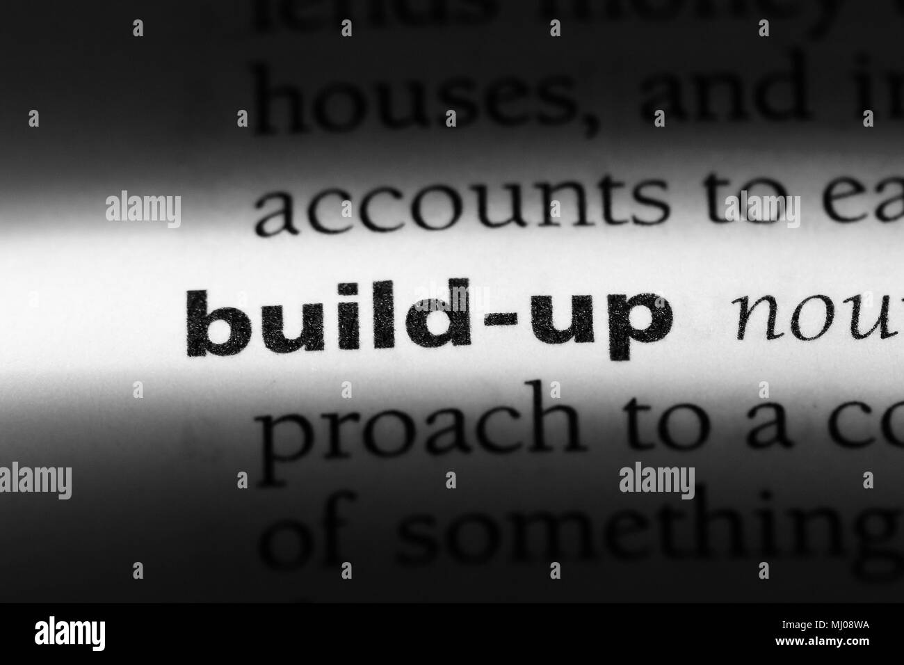 build-up word in a dictionary. build-up concept Stock Photo - Alamy