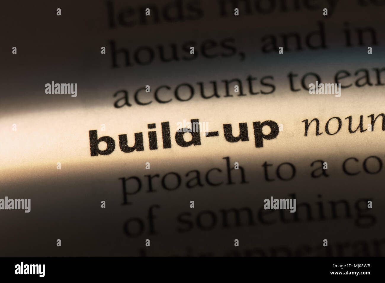 build-up word in a dictionary. build-up concept Stock Photo - Alamy