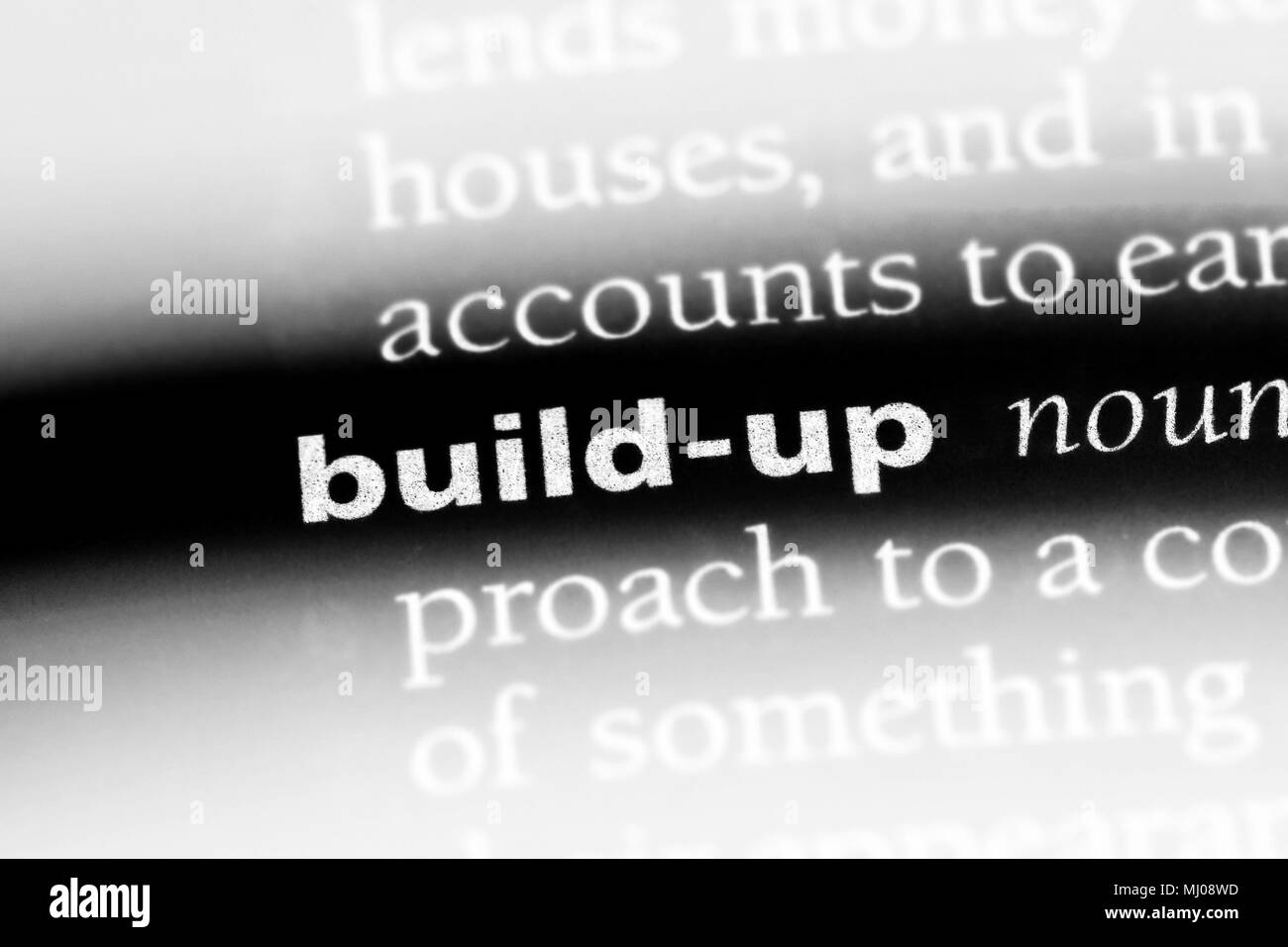 build-up word in a dictionary. build-up concept Stock Photo - Alamy