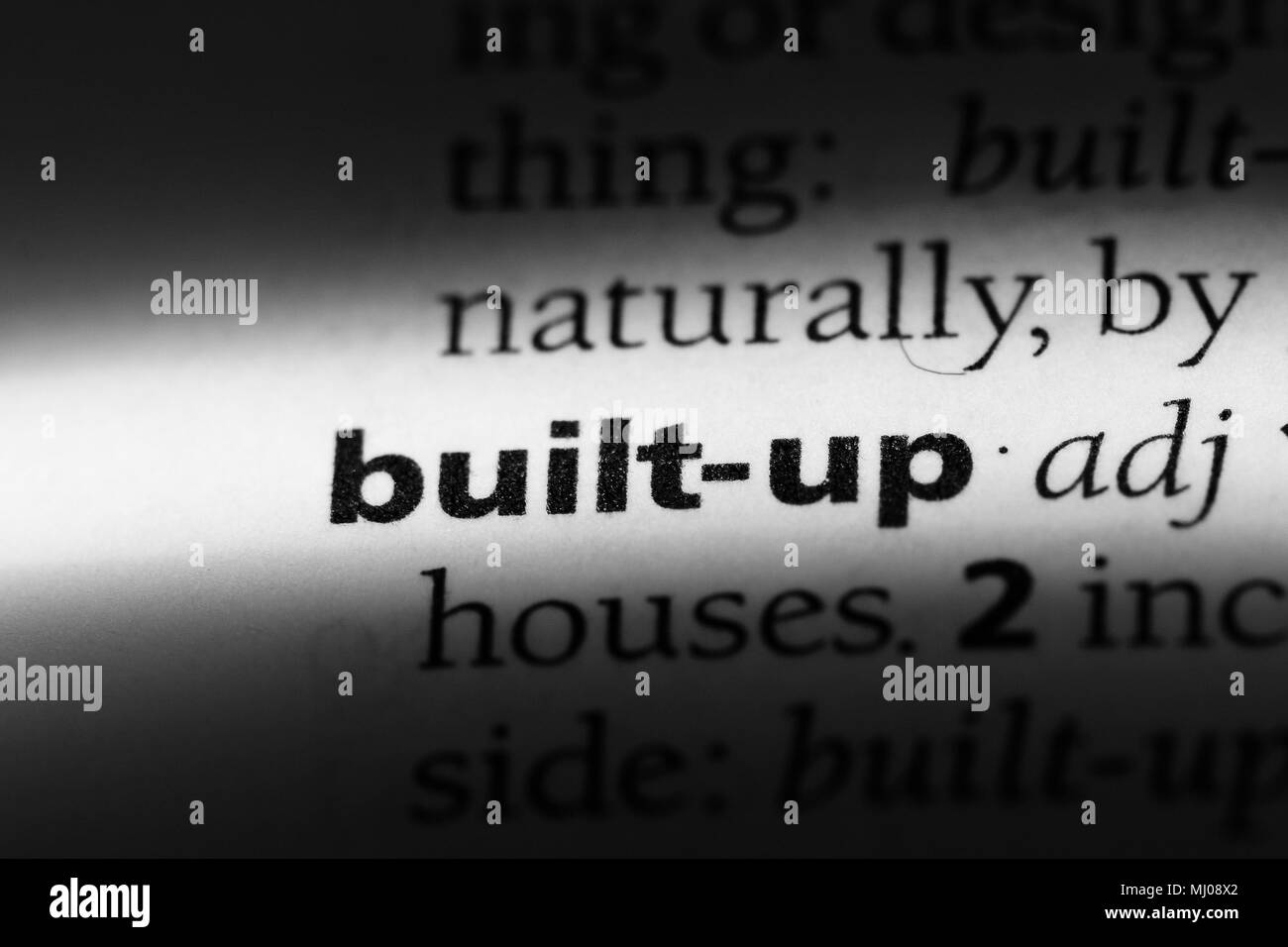 built-up word in a dictionary. built-up concept Stock Photo - Alamy
