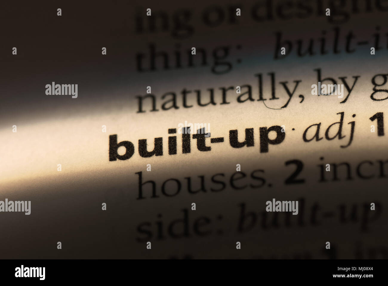 built-up word in a dictionary. built-up concept Stock Photo - Alamy